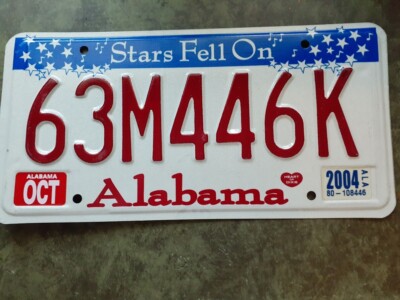 2004 Alabama License Plate 63M446K | eBay