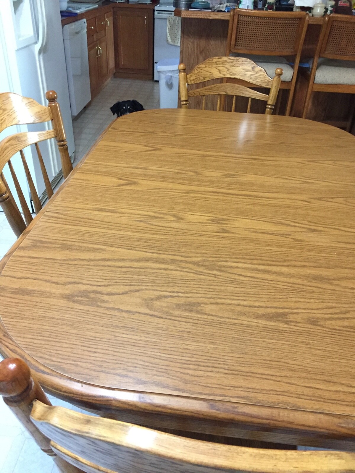 Oak pedestal dining room set | eBay