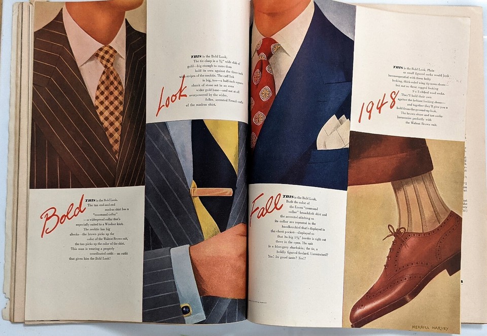 Esquire Sept 1948 Magazine Men Fashion Style Sports VTG AD's | eBay