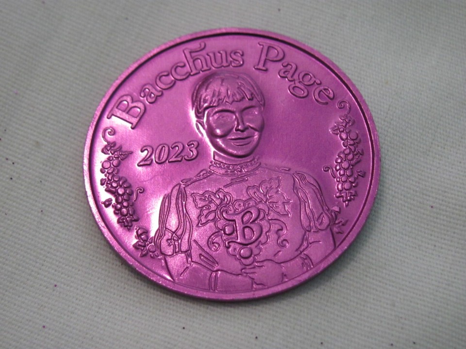 2023 KREWE OF BACCHUS "BACCHUS PAGE" METALLIC PURPLE DOUBLOON | eBay
