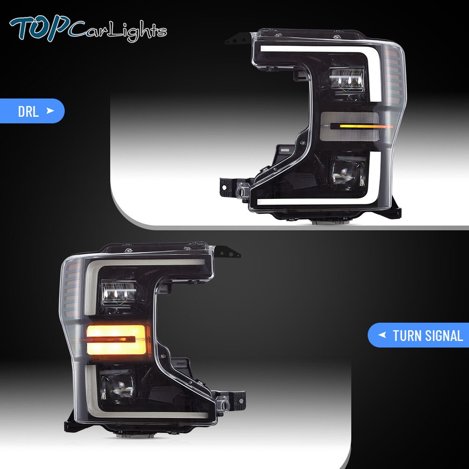 Full LED Headlights For 2020-2022 Ford F250 350 450 F550 Super Duty ...