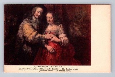 Amsterdam Rijksmueum Rembrandt The Jewish Bride Painting Vintage ...