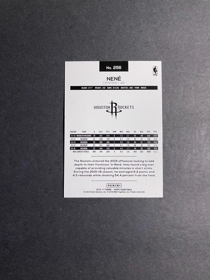 2016-17 Panini NBA Hoops Nene Teal Explosion Card #256 | eBay