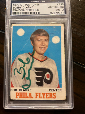 Bobby Clarke signed 1970-71 O-Pee-Chee Rookie Card PSA DNA Slabbed Auto ...