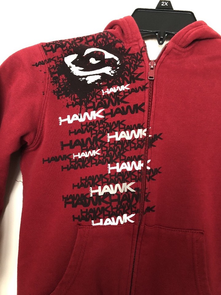 Hawk Boys Jacket With Hoodie Burgundy Size XL (7X) | eBay