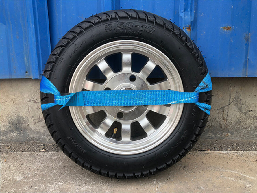 4 x Load Restraint Car Carrying Strap With Loops Wheel Tie Down Towing ...