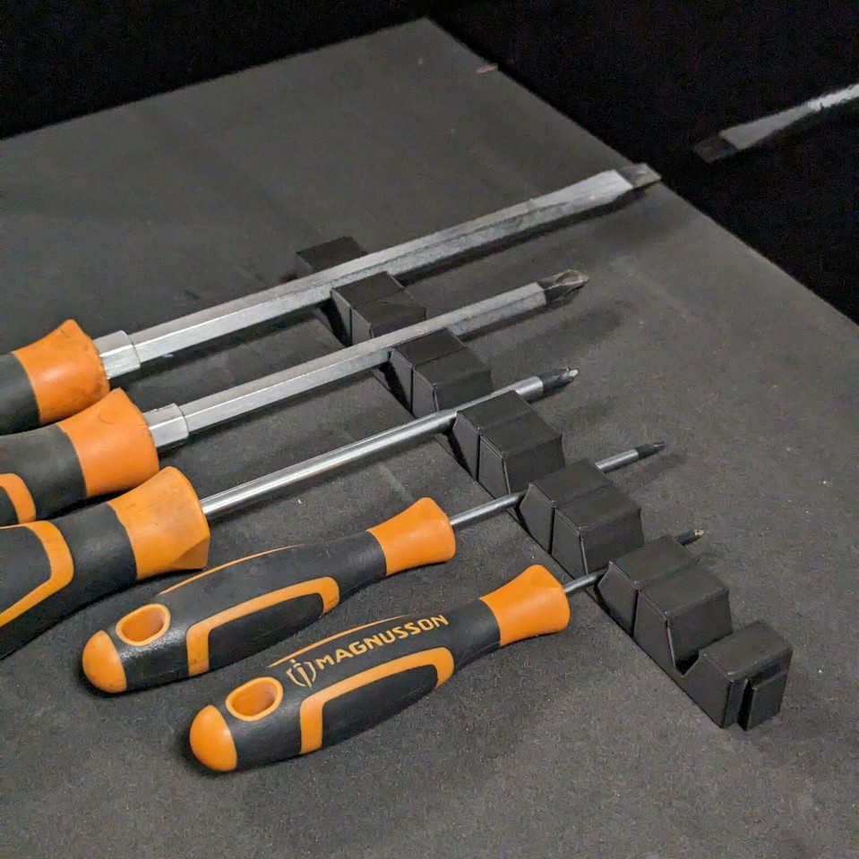 Magnetic Screwdriver Holder - Mechanic Toolbox Drawer Organiser | eBay UK