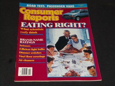 1992 OCTOBER CONSUMER REPORTS MAGAZINE - EATING RIGHT COVER - O 14958 ...