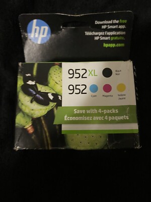 HP #952XL Black & 952 Tri-Color Ink Cartridge Combo Pack, (N9K28AN) Exp ...