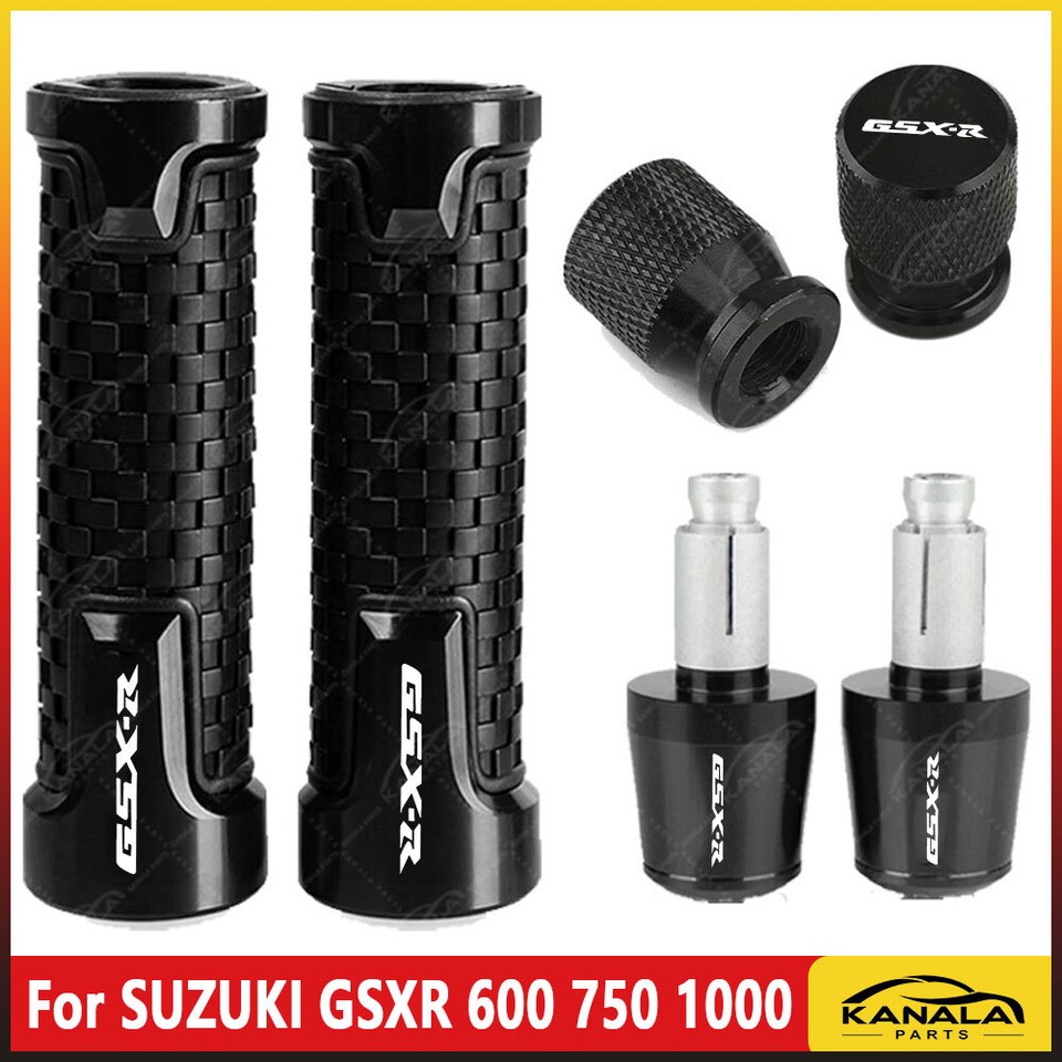 Black For SUZUKI GSXR 600 750 1000 Handlebar Grip Handle Bar End Cap ...