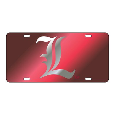 UL UNIVERSITY OF LOUISVILLE Cardinals Red Mirrored License Plate / Car ...