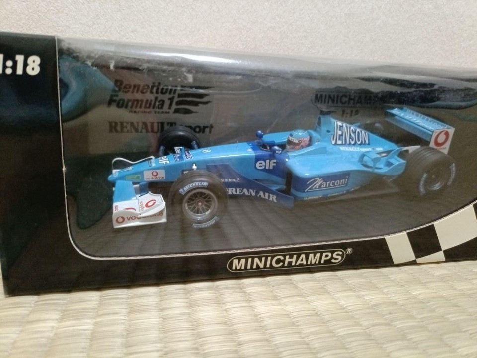 MINICHAMPS 1:18 Blue F1 Car Jenson Logo Model Racecar Collectible | eBay