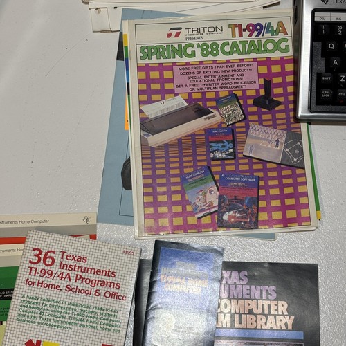 Vintage Texas Instruments TI-99/4A Home Computer Box Manuals Power ...