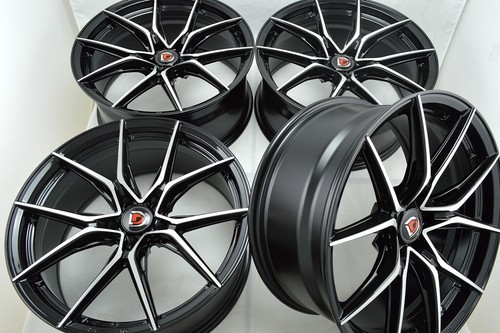 Set of 4 New 19x8.5 DDR 510M Black/Polished 19" Rims Wheels 5x112 30mm ...