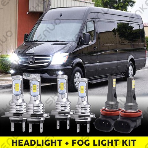 For Benz Sprinter 2500 3500 2010-2018 - 6x 6000K LED Headlight + Fog ...