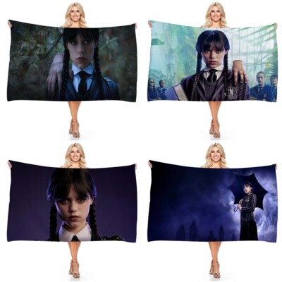 Wednesday Addams Beach Towel Swim Bath Gym Towel Blanket Turt 70*140cm ...