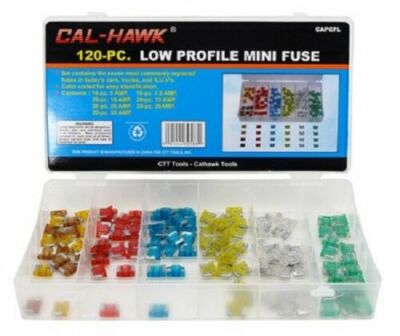 New 120pc Low Profile Mini Blade Fuse Assortment Set Auto Car Truck ATM ...
