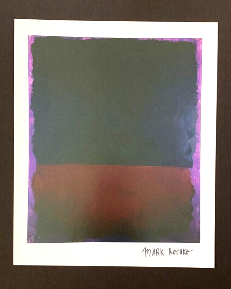 MARK ROTHKO + SIGNED PRINT + ABSTRACT ART + EXPRESSIONIST + MINIMALIST ...