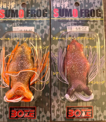 Sumo Frog Fishing Lures, rare and discontinued, new , hard to find pair ...