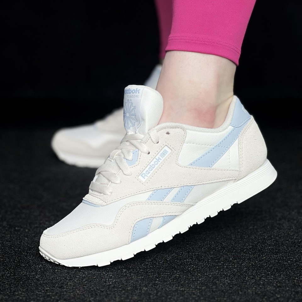 Reebok Classic Nylon Women’s Sneaker Running Shoe Athletic Chalk Blue ...