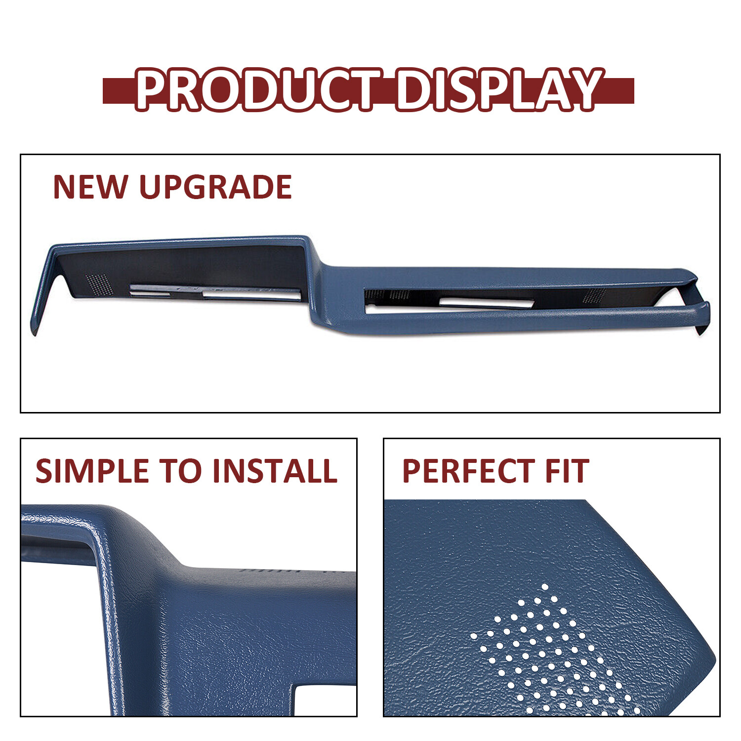 Light Blue Dashboard Cover Textured ABS Fits GMC Chevrolet Trucks Dash ...