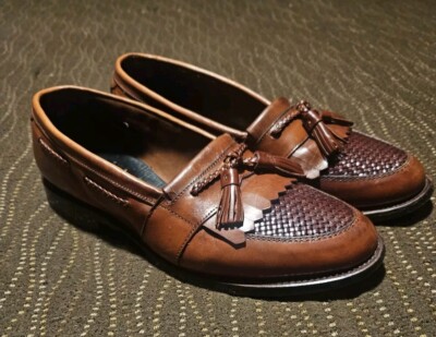 Allen Edmonds Brown Cody Tassel Loafer Shoes Slip On 9 C 1849 Weave ...