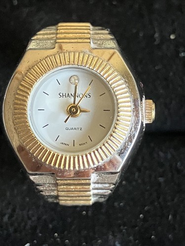 VINTAGE SHANNONS QUARTZ TWO TONE METAL FINGER WATCH | eBay