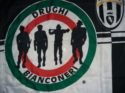 Bandiera ULTRAS JUVENTUS DRUGHI BIANCONERI JUVE FLAG No Sciarpa 90X130 ...