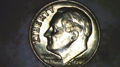 1981 P Roosevelt Dime, Errors obverse on date, almost full bands Great ...