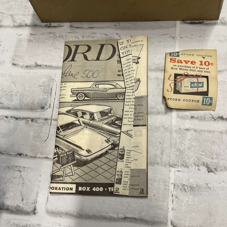 AMT 57 FORD 3 IN 1 T-157-200 PLASTIC MODEL KIT VINTAGE VTG RARE WITH ...