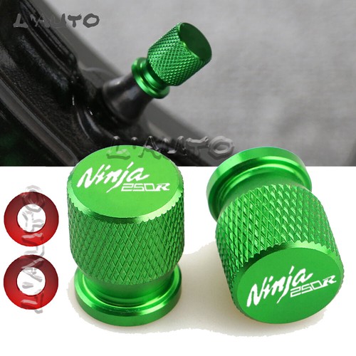 Green motorcycle Tire Valve caps Cover with O-Ring Seal For KAWASAKI ...