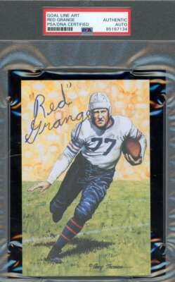 Red Grange PSA DNA Signed Goal Line Art Card GLAC Autograph | eBay