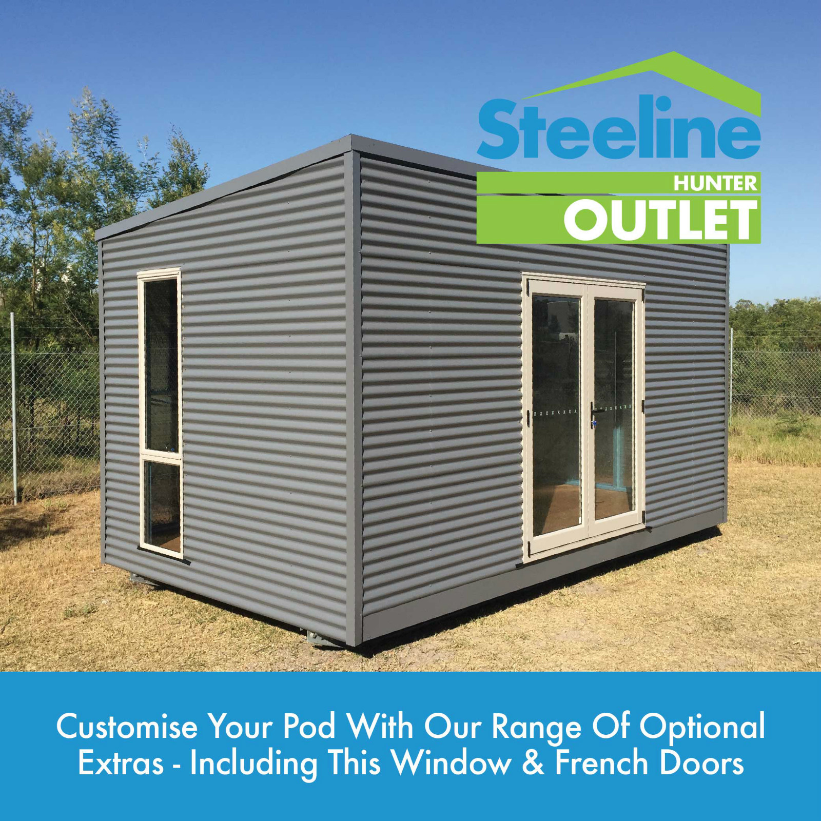 COLORBOND® Granny Flat / Retreat / Shed - 3.0m x 9.0m | eBay Australia