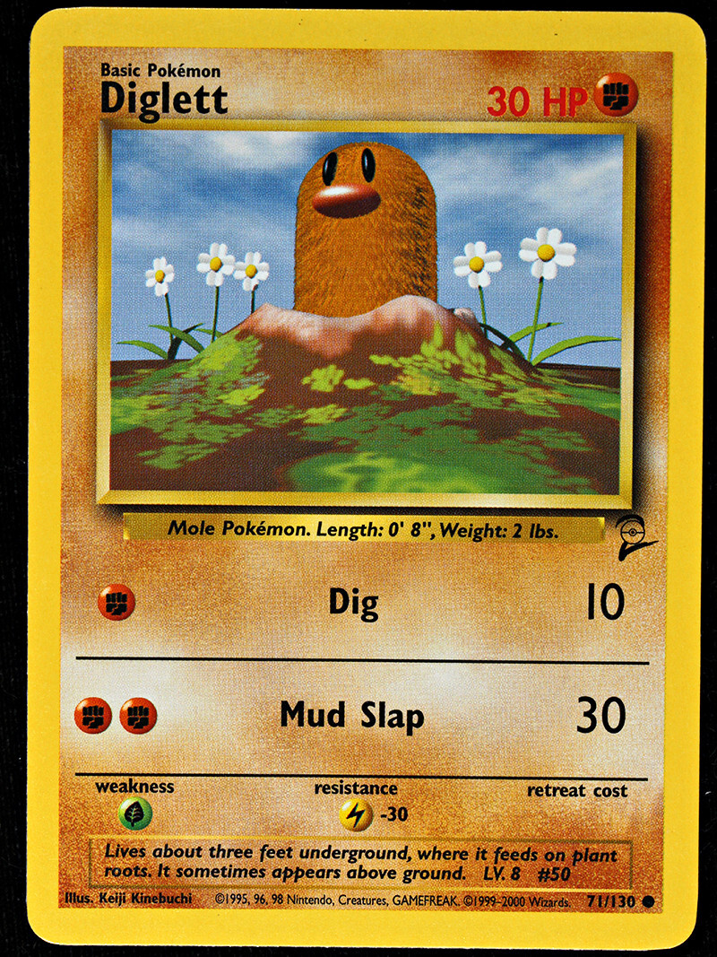 Pokemon TCG - Base Set 2 - Diglett - 71/130 - Common - Regular LP/NM | eBay