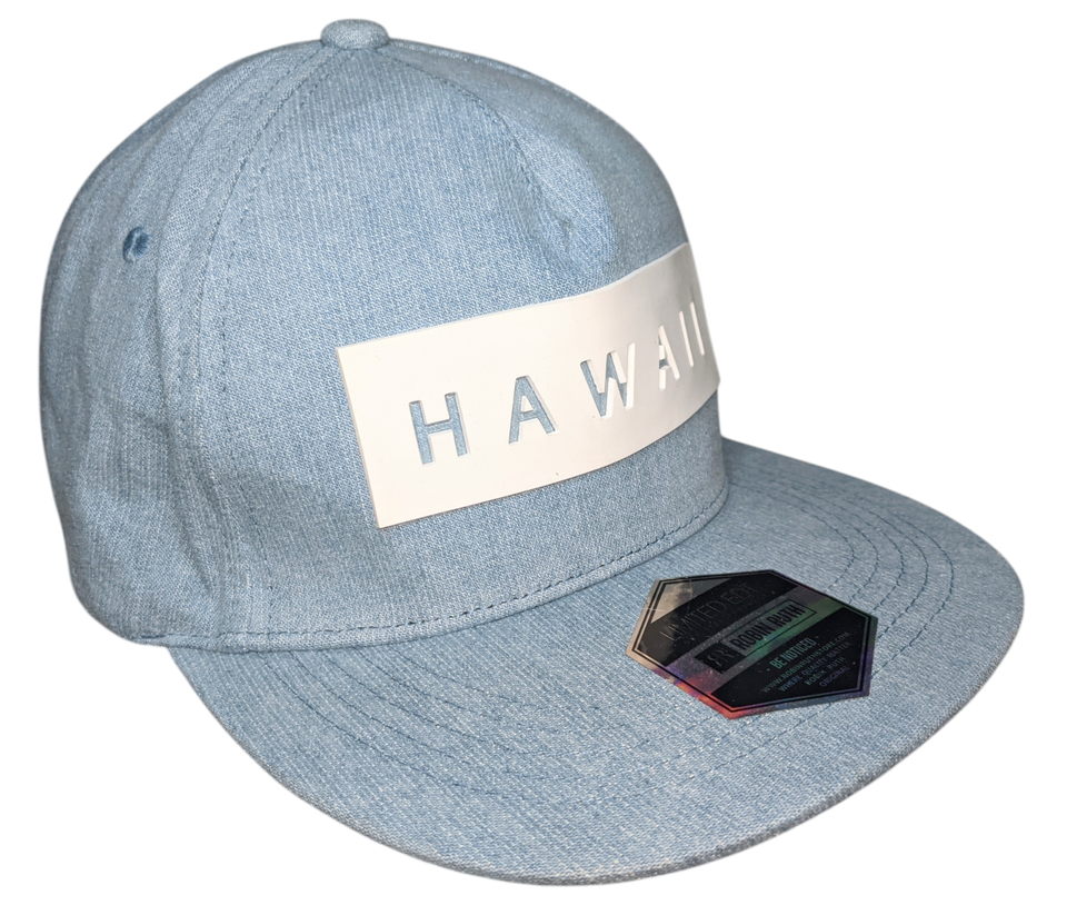 Robin Ruth HAWAII SnapBack Limited Edition Cap Hat Light Blue Spell Out ...