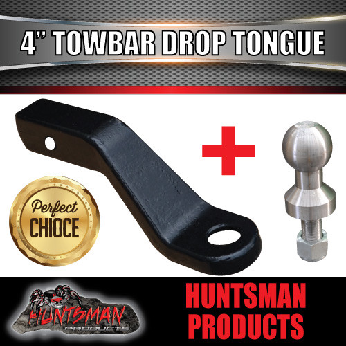 4" Drop Forged Towbar Tongue & 70mm Tow Ball. Suit Hayman Reece ARB TJM ...