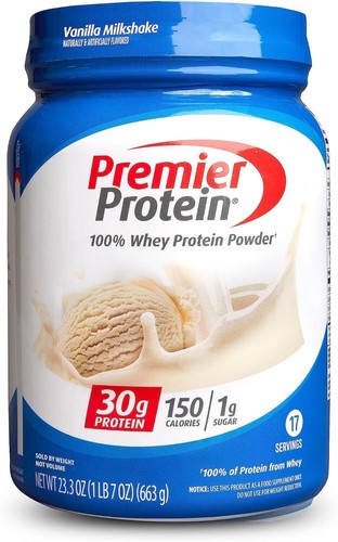Premier Protein Powder, Vanilla Milkshake, 30g 17 Servings (Pack of 1 ...