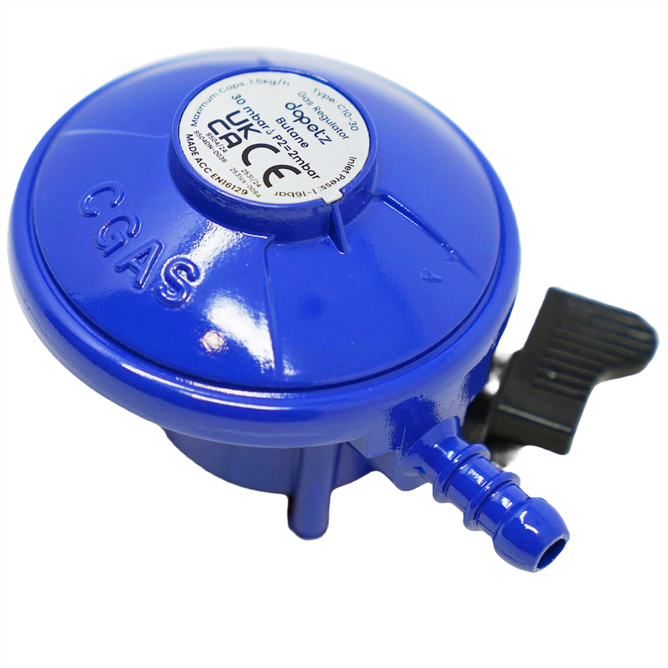 Butane Gas Regulator 21mm Clip On/2m Hose 2 Clips Fits Calor Flogas 7 ...