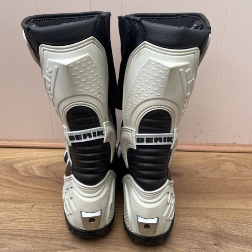 Berik Men’s Motorcycle Boots Motorbike Biker Size 7 UK 41 EU Black ...