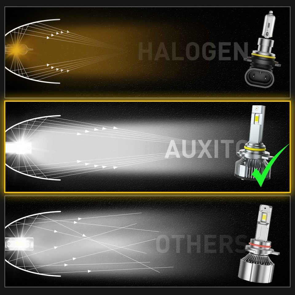 9012 HIR2 LED Headlight Super Bright Bulbs White 6500K 80000LM High/Low ...