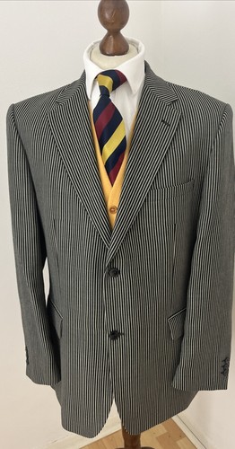 Cruise Boating Striped Blazer Jacket Mod Cruise Winter Sun Holiday 44R ...