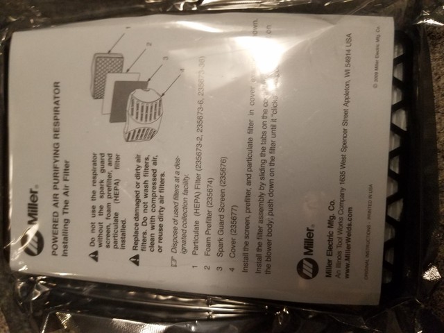 Miller 235673-2 Particulate Filter for PAPR System 5pk for sale online ...