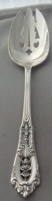 Wallace Rose Point Sterling Silver Pierced Table Serving Spoon | eBay