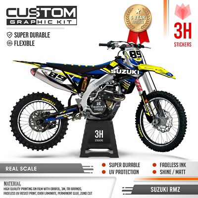Custom Graphics SUZUKI RMZ 450 2019 - 2022 RMZ 250 2019 - 2022 Decal ...