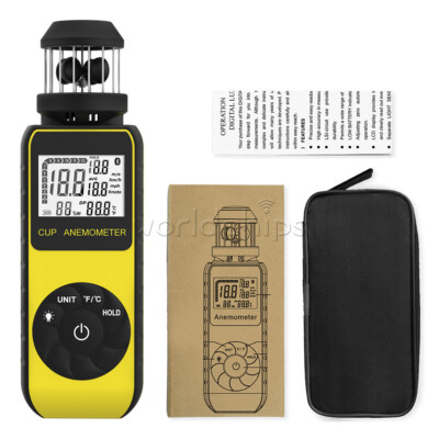 Digital Cup Anemometer Compass Measure Wind Temperature 360°Rotating ...