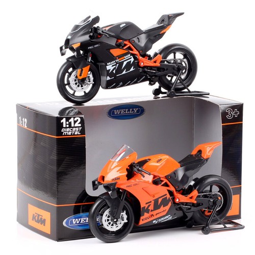 Welly 1/12 KTM RC 8C Track Race Motorcycle Diecast Bike Vehicles Model ...