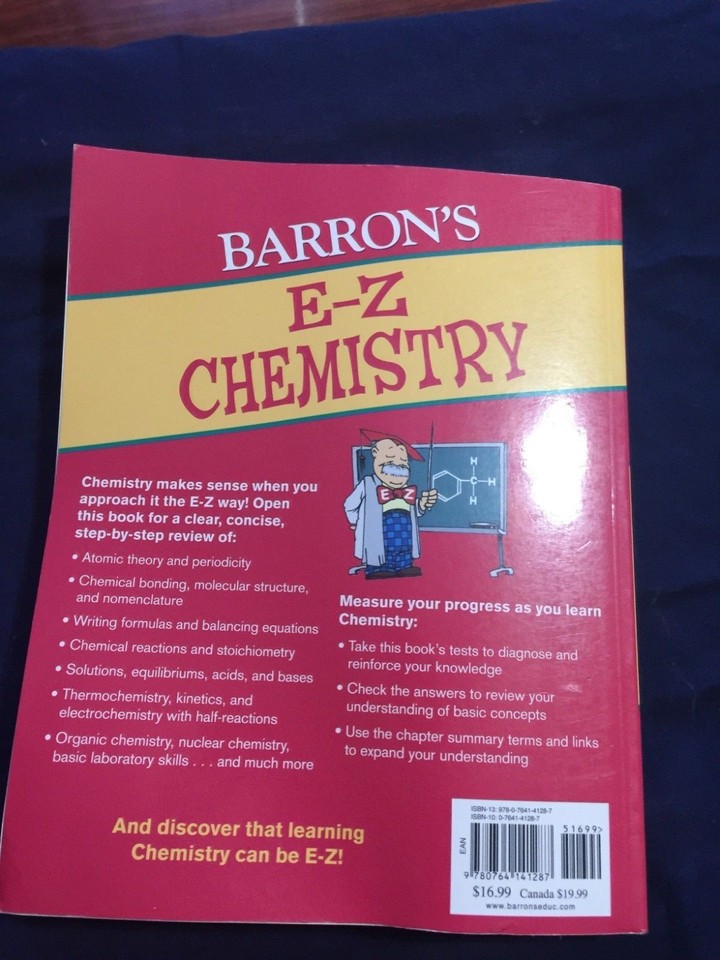 Barron's E-Z Chemistry 9780764141287 | eBay