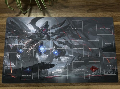 WVICM Playmat Cyberdark End Dragon TCG CCG Play Pad Trading Card Game ...