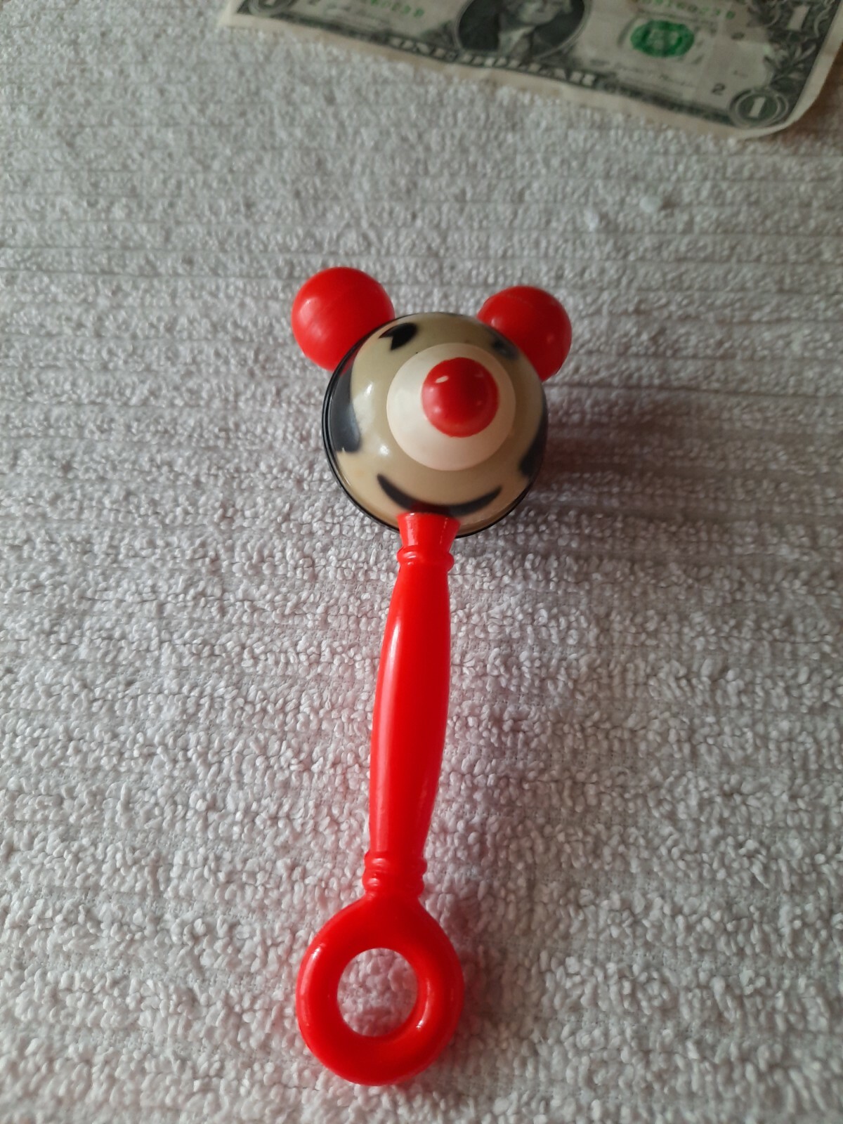 DISNEY 1930s antique celluloid baby rattle EXCELLENT CONDITION vivid ...