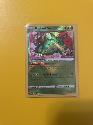 Pokémon TCG Radiant Venusaur Pokemon GO 004/078 Holo Radiant Rare | eBay